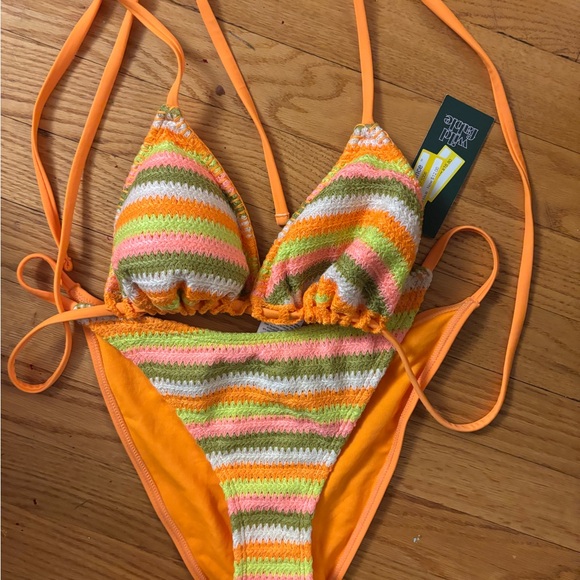 wild fable | Swim | Wild Fable Orange And Pink Bikini Set | Poshmark